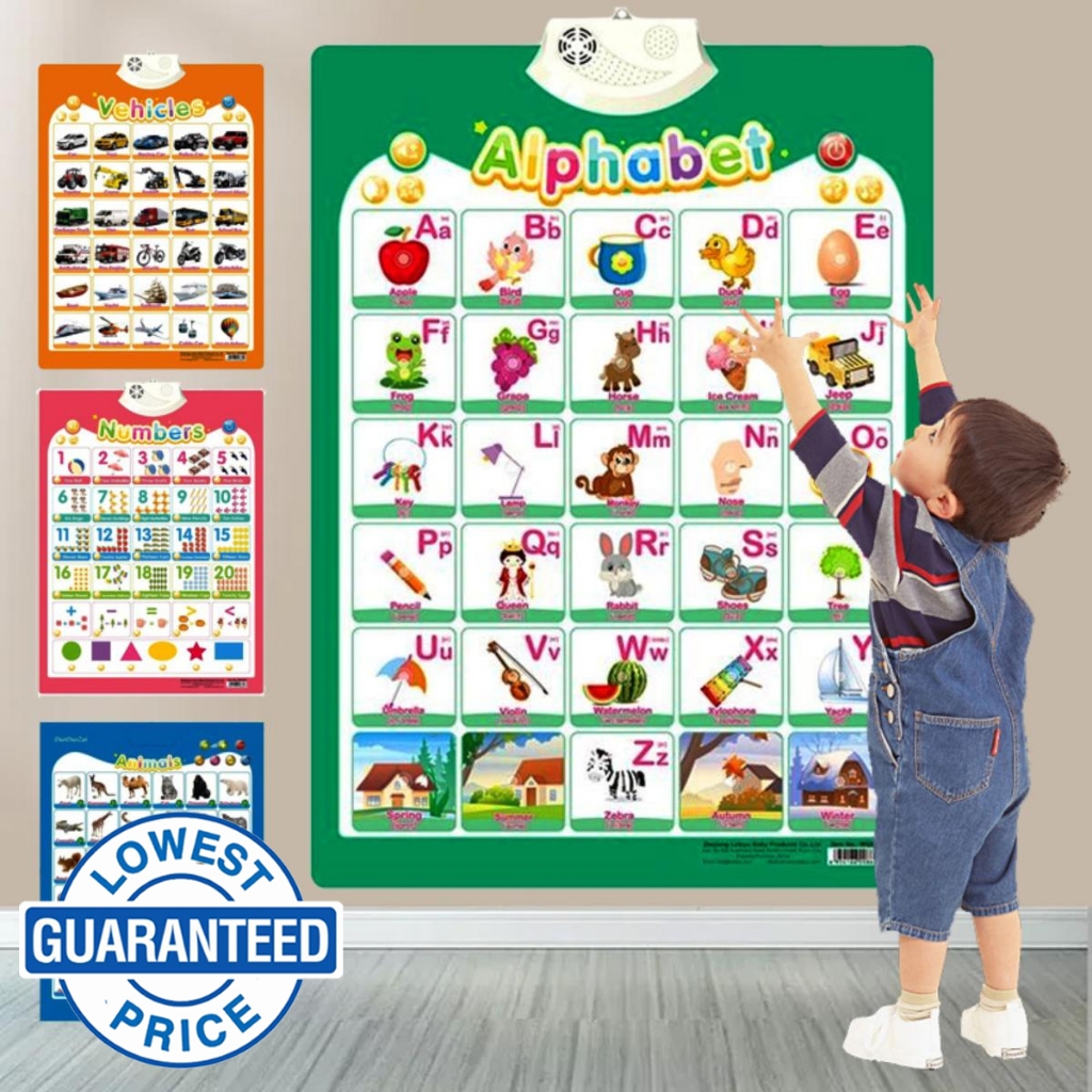 Talking Educational Wall Sound Chart ABC Alphabet /English Flip Chart ...