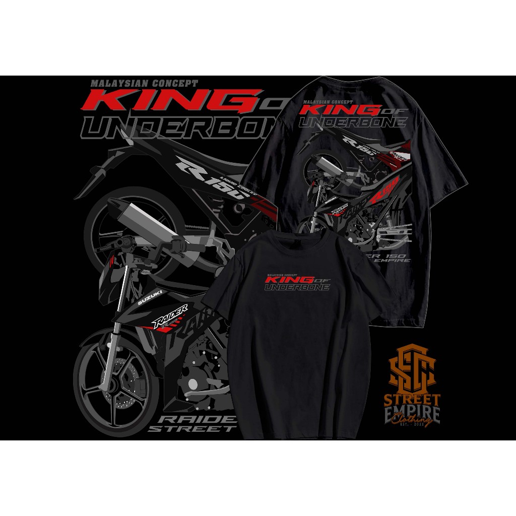 RACING SHIRT/ MOTORCYCLE SHIRT/ KING OF UNDERBONE/RAIDER FI 150 ...
