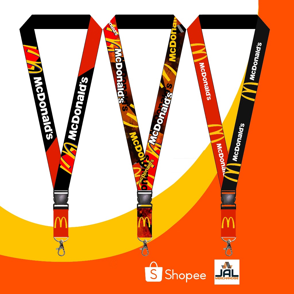 Mcdonald's ID lace design / ID lanyard / ID sling | Shopee Philippines