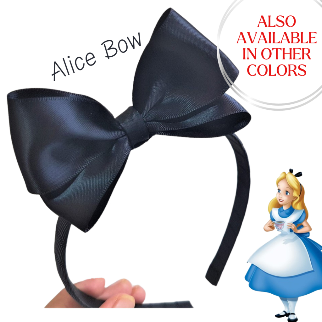 Alice Black Bow Headband Alice in Wonderland inspired | Shopee Philippines
