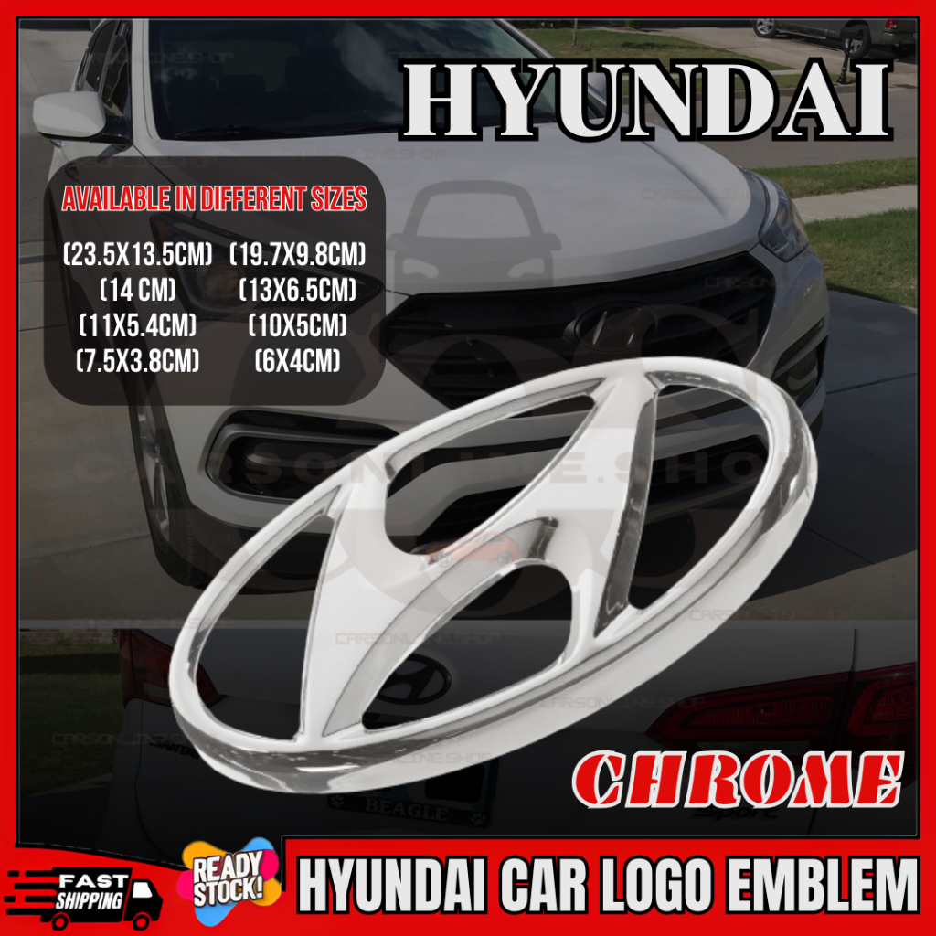 COS HYUNDAI Car Logo Emblem Car Front Grille Emblem Logo Rear Trunk ...