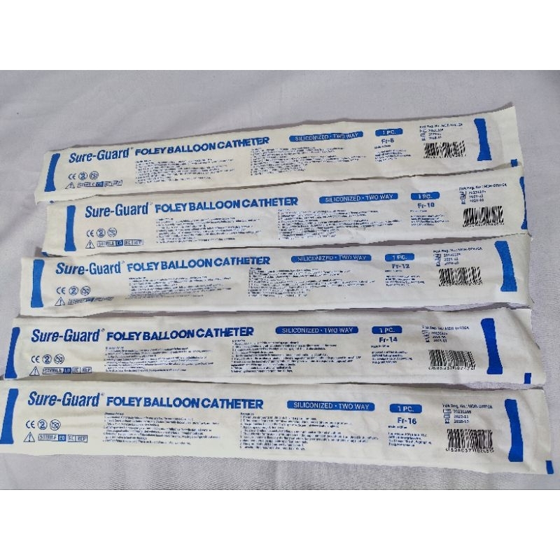 Foley Balloon Catheter Sureguard Sizes Fr 8,10,12,14,16,18 | Shopee ...