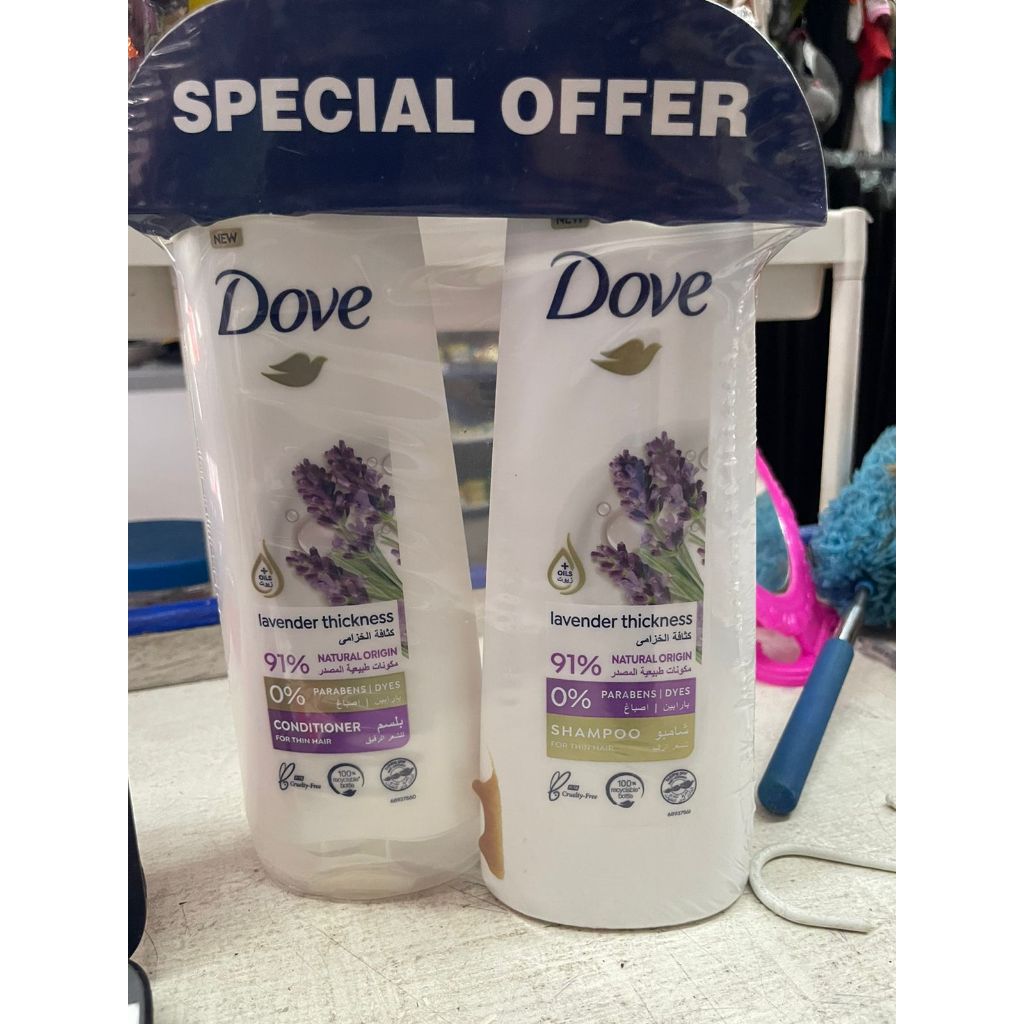 Dove Thickening Ritual Shampoo Lavender, 400ml + Dove Conditioner ...