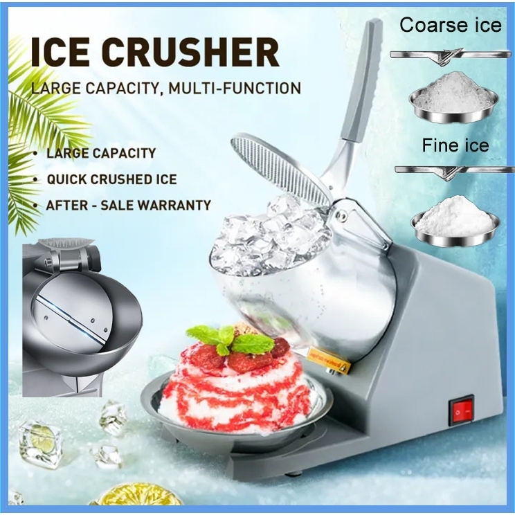 500W Double Blade Electric Ice Crusher Heavy Duty Stainless Blade ...