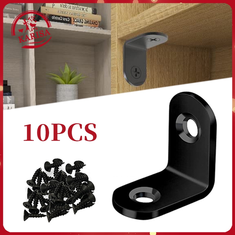 10Pcs Right Angle Corner Brace with Screws Stainless Steel L Shape ...