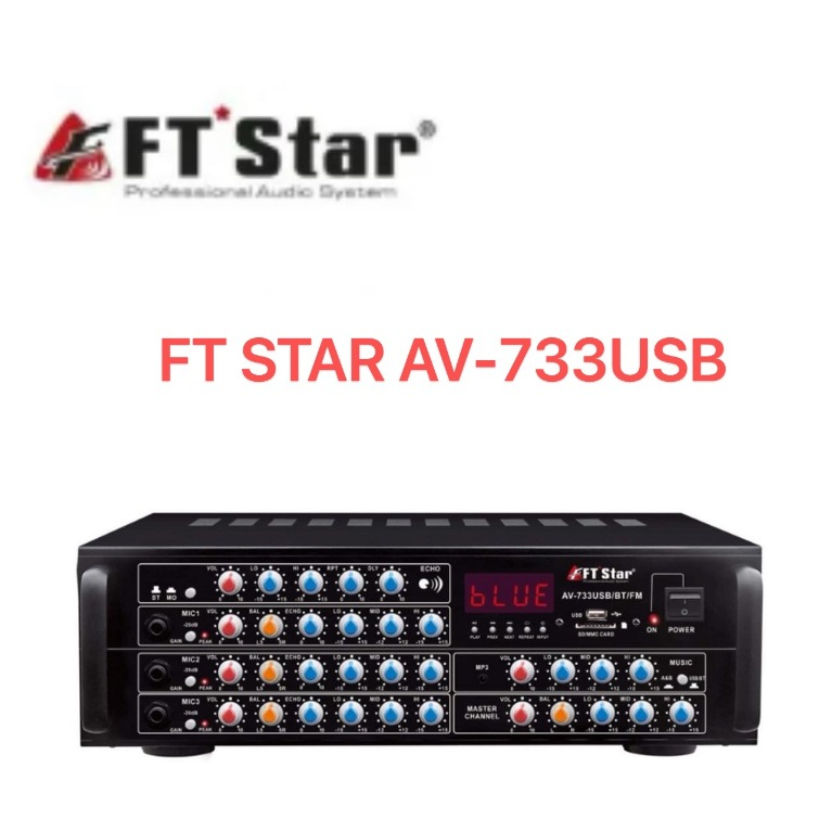 FT STAR AV-733USB 1000Wx2 Karaoke Mixing Amplifier With USB and SD Port ...
