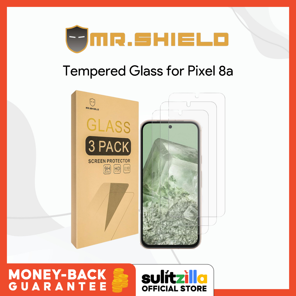 Mr.Shield Tempered Glass Screen Protector for Google Pixel 8a (3-Pack ...