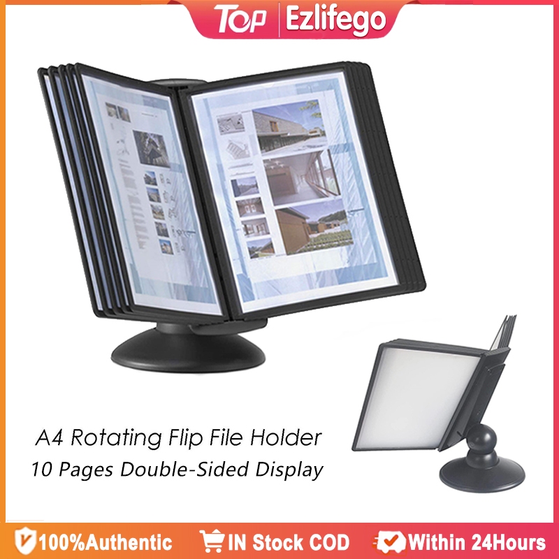 A4 Desktop Reference and Display System Desktop Rotating Flip-Leaf ...