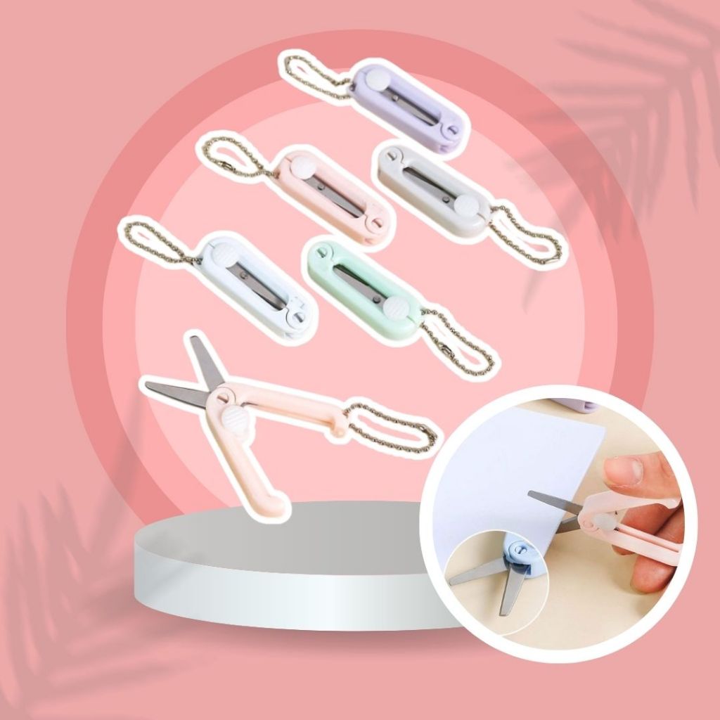Mini Foldable Small Scissors Portable Retractable Morandi ...