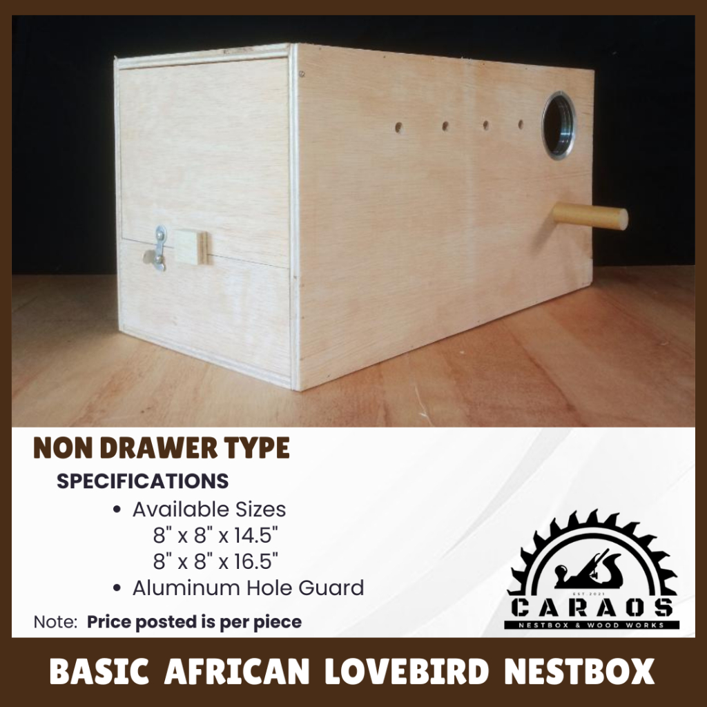 African Lovebird Nest Box (Basic Version) by Caraos Nestbox & Wood ...