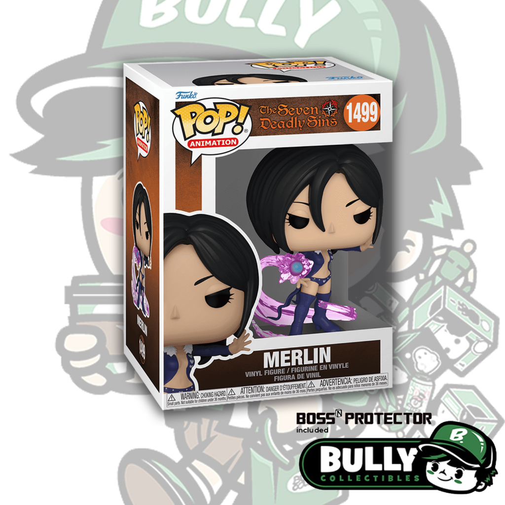 Funko POP! Animation: The Seven Deadly Sins - Merlin 1499 With Boss ...