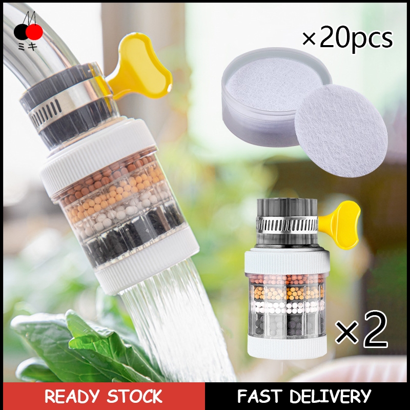2PCS Faucet Filter Splash Proof Water Purifier Water Saving Kitchen ...