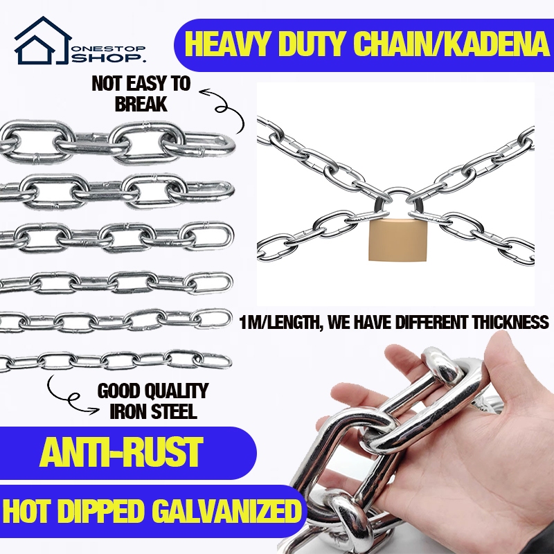 Kadena Heavy Duty Iron Chain Galvanized Dog Chain Binder Chain NO CUT ...
