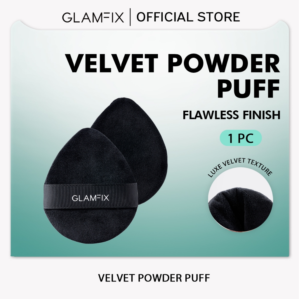 GLAMFIX Velvet Powder Puff- Triangle Powderpuff Soft FInger Puff Velvet ...