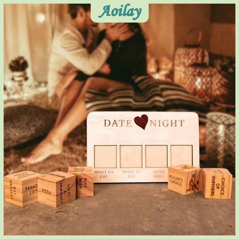 6pcs Set Date Night Dice What To Do Wooden Romantic Date Game Dice ...