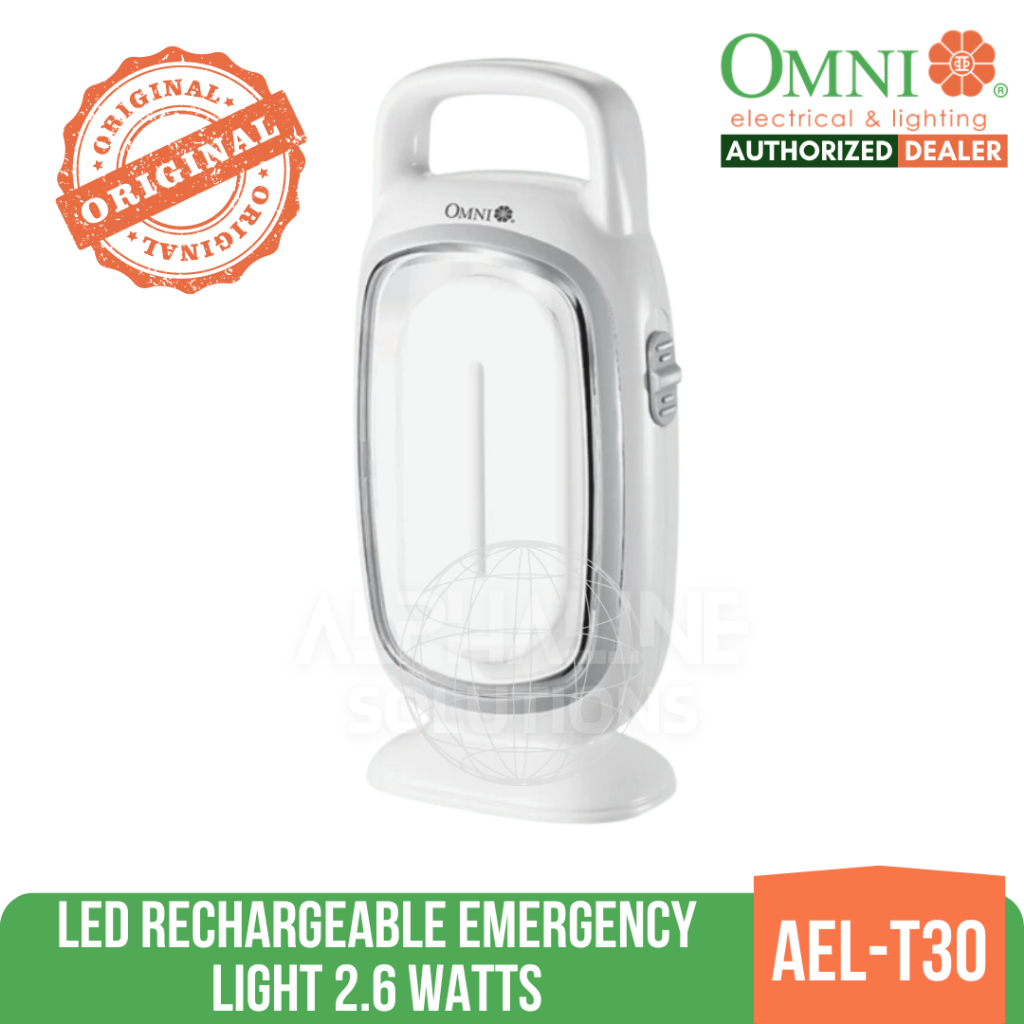 Omni AEL-T30 LED Rechargeable Emergency Light 2.6 Watts | Shopee Philippines