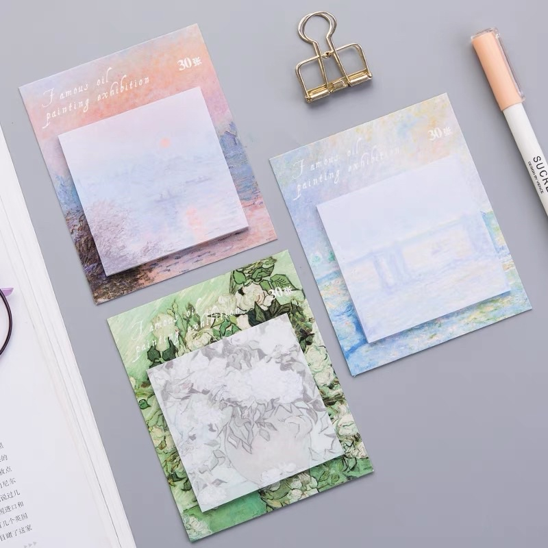 30 Sheets Natural Landscape Sticky Note Ins Style Message Memo Pad ...