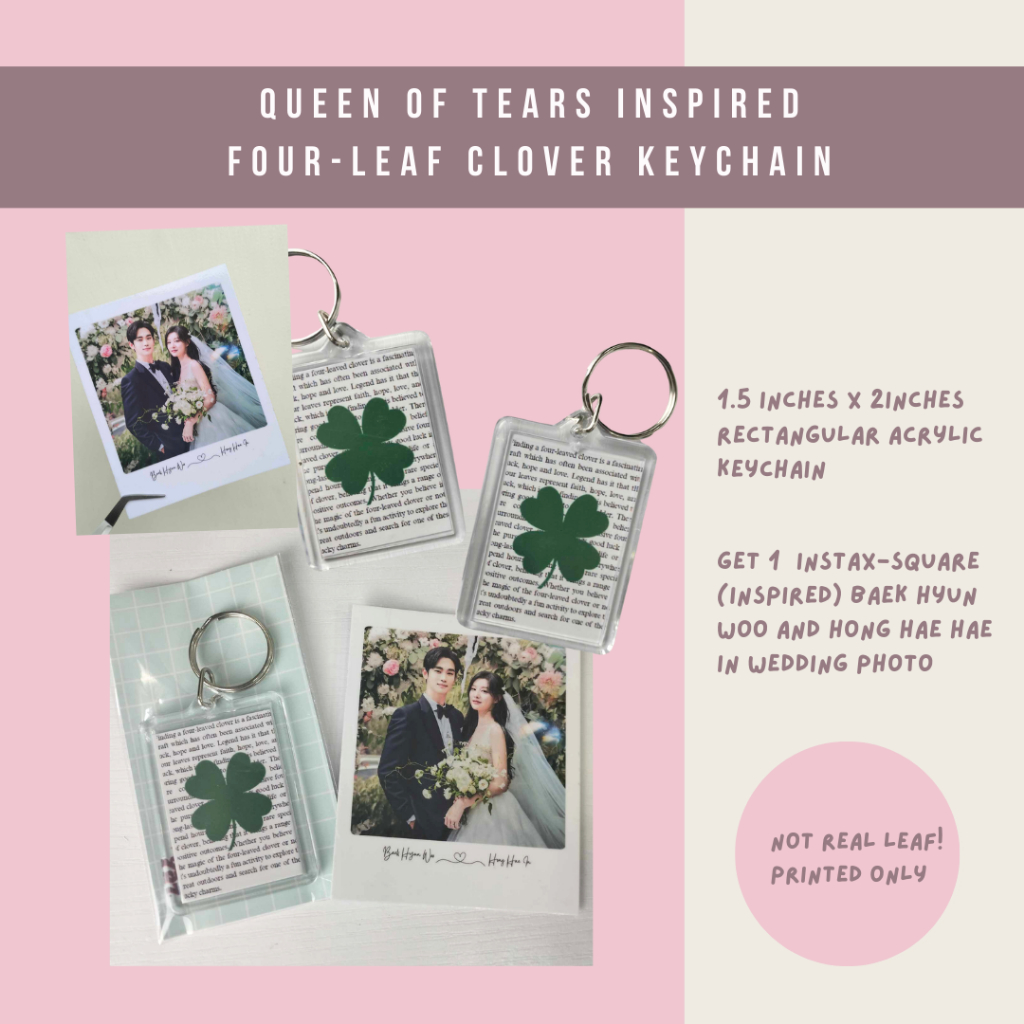QUEEN OF TEARS INSPIRED-FOUR-LEAF CLOVER KEYCHAIN | Shopee Philippines