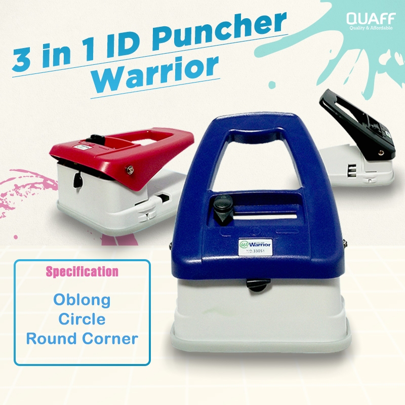 QUAFF 3 in 1 ID Puncher / Warrior Puncher (Oblong, Circle, Corner ...