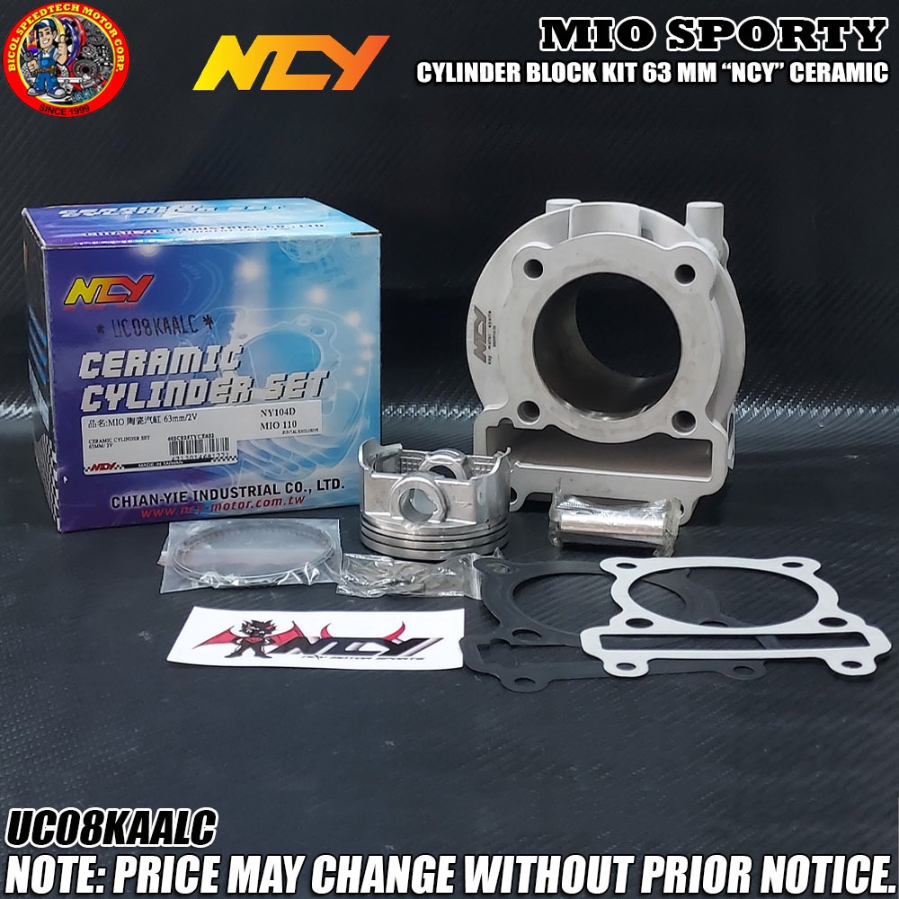 MIO SPORTY CYLINDER BLOCK KIT 63MM & 59MM "NCY" CERAMIC (UC08KAALC ...