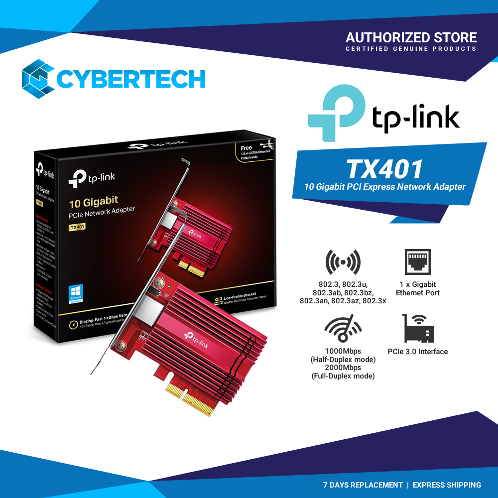 TP-Link TX401 10 Gigabit PCIe Express Network Adapter | Shopee Philippines