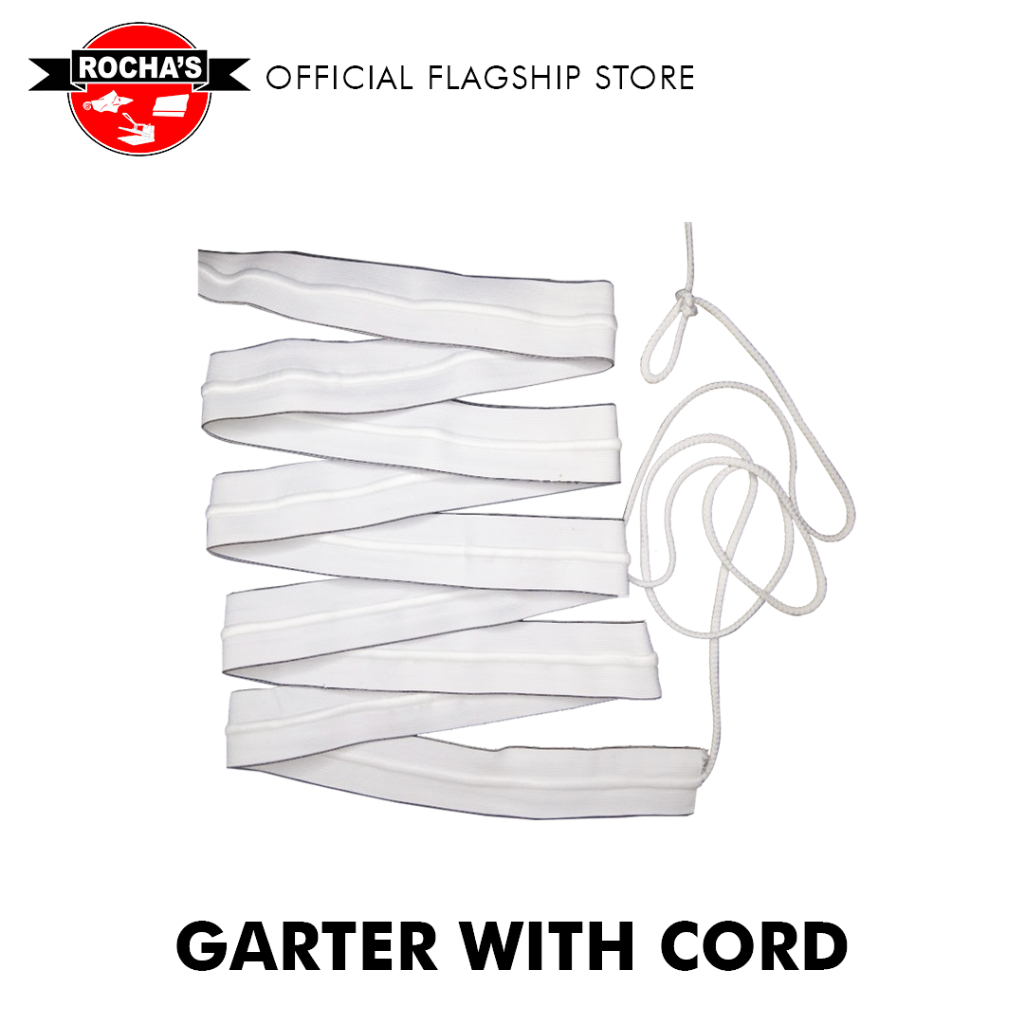[ROCHA'S] Garter elastic band with white cord | Shopee Philippines