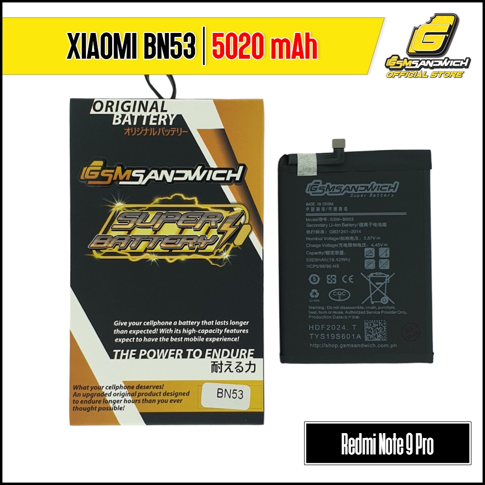 GSMSandwich Super Battery BN53 for XIAOMI Redmi Note 9 Pro / Note 10 ...