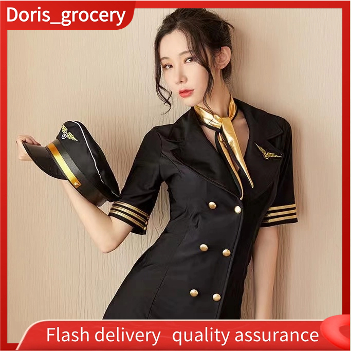 Cosplay Stewardess Pilot Officer Role Playing Costume For Graduation ...