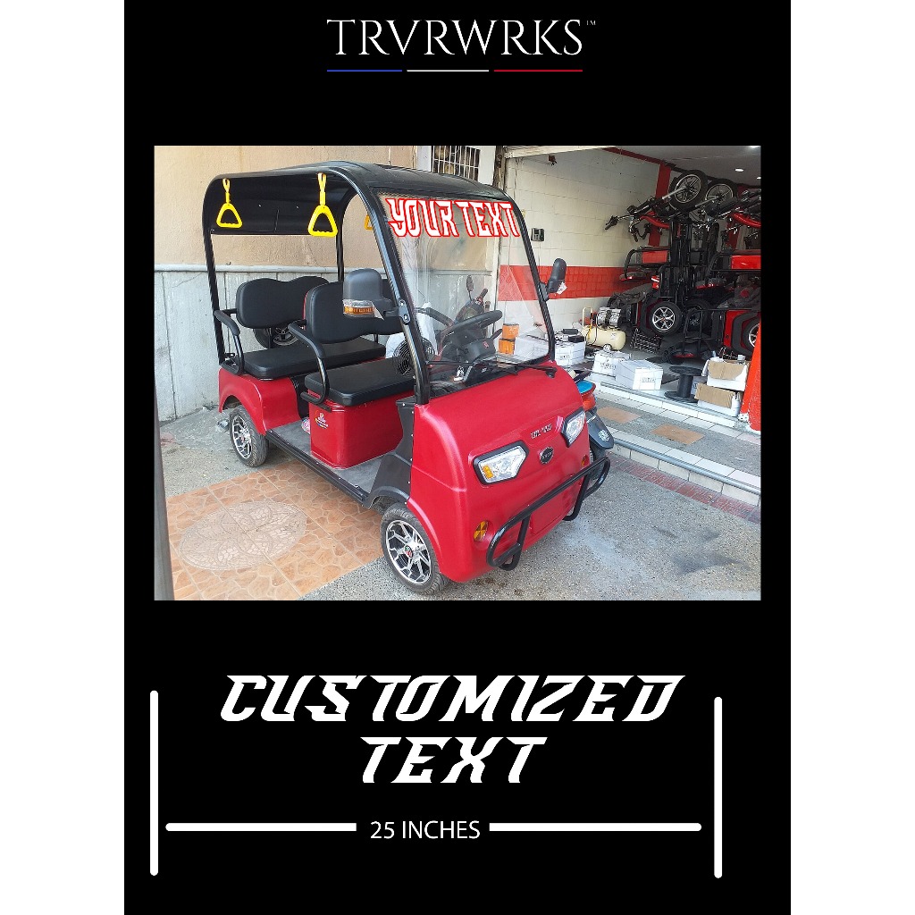 CUSTOMIZED STICKER for EMC Golf Cart Windshield Sticker | Shopee ...