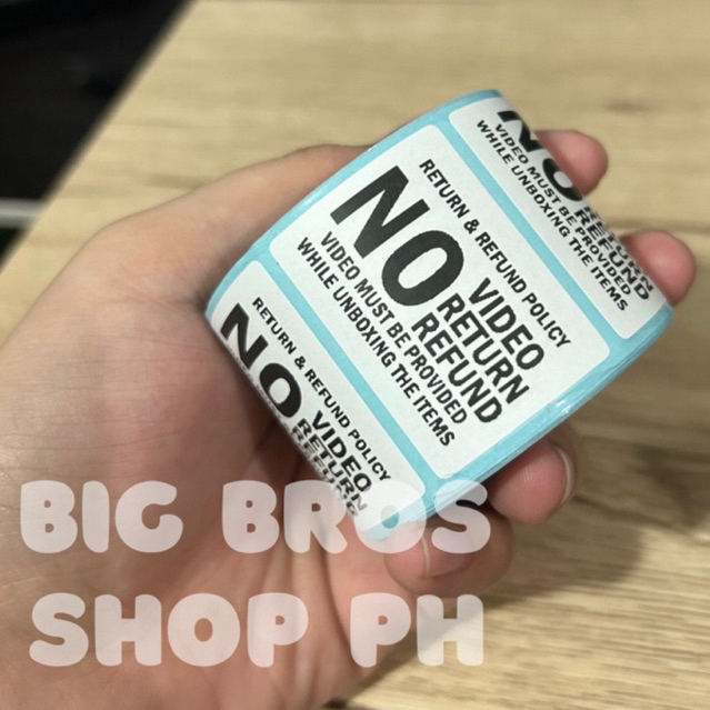 No Video No Refund Thermal Sticker Water Proof 50 pcs | 100pcs | 400pcs ...