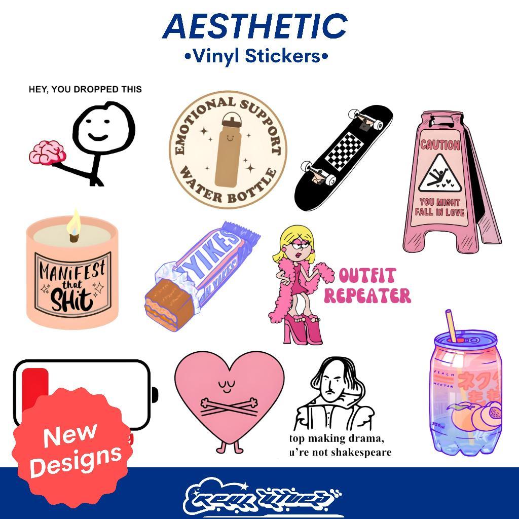 Aesthetic sticker funny meme emotional support water bottle Vinyl ...