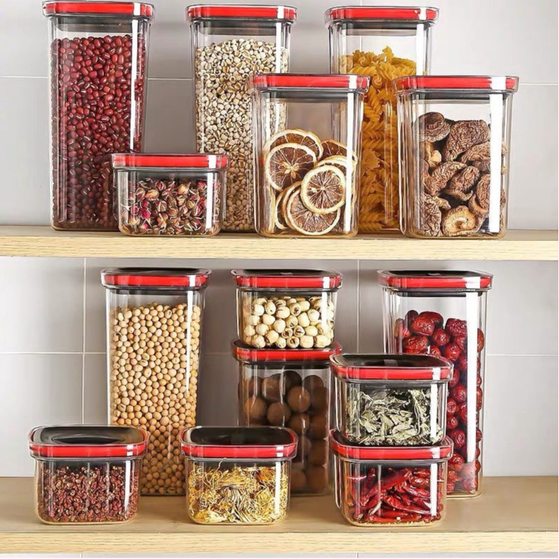 Airtight Leakproof Food Storage Kitchen Organizer Container Canister ...