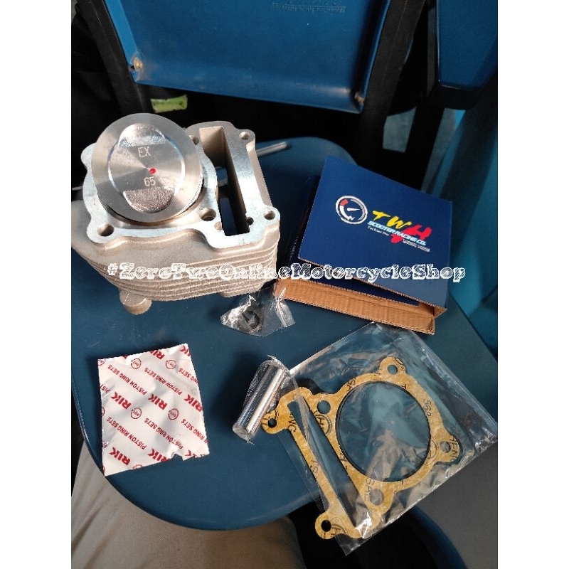 TWH 65mm Steel Bore Block (Tilted Cooling Fins Type) w/ Cast Piston for ...