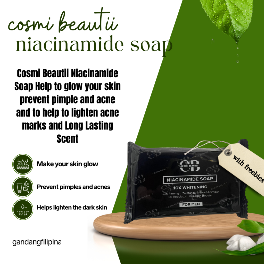 Cosmi Beautii CB Niacinamide Soap for Men 10X Whitening Soap Whitens ...