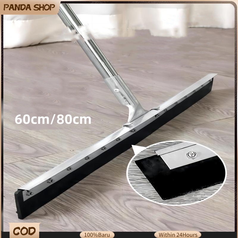60cm/80cm Floor Squeegee Scrubber Rubber Blade Floor Wiper Scraper With ...