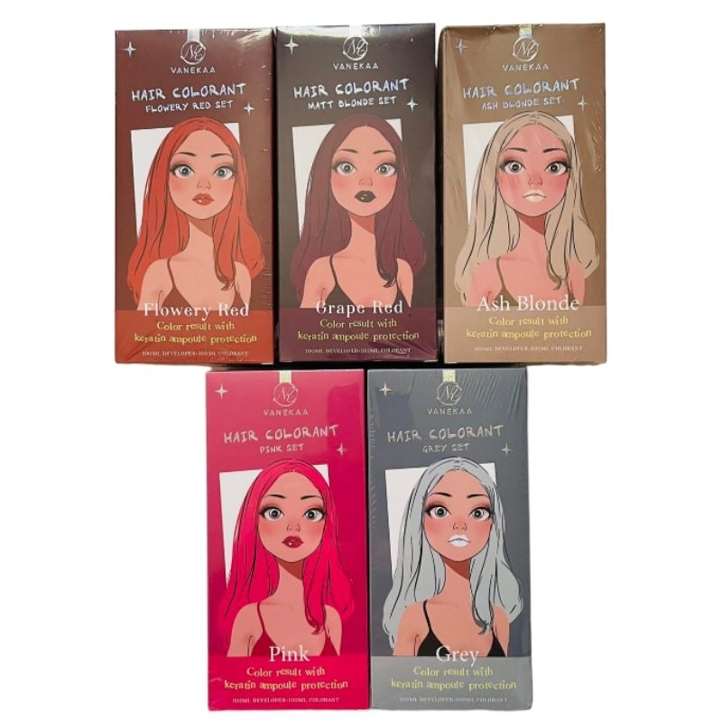 VANEKAA HAIR COLORANT SET MADE IN THAILAND | Shopee Philippines