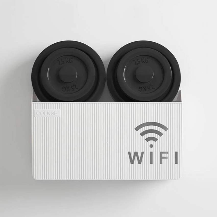 Wireless Wifi Router Shelf Storage Box Wall Hanging ABS Plastic ...