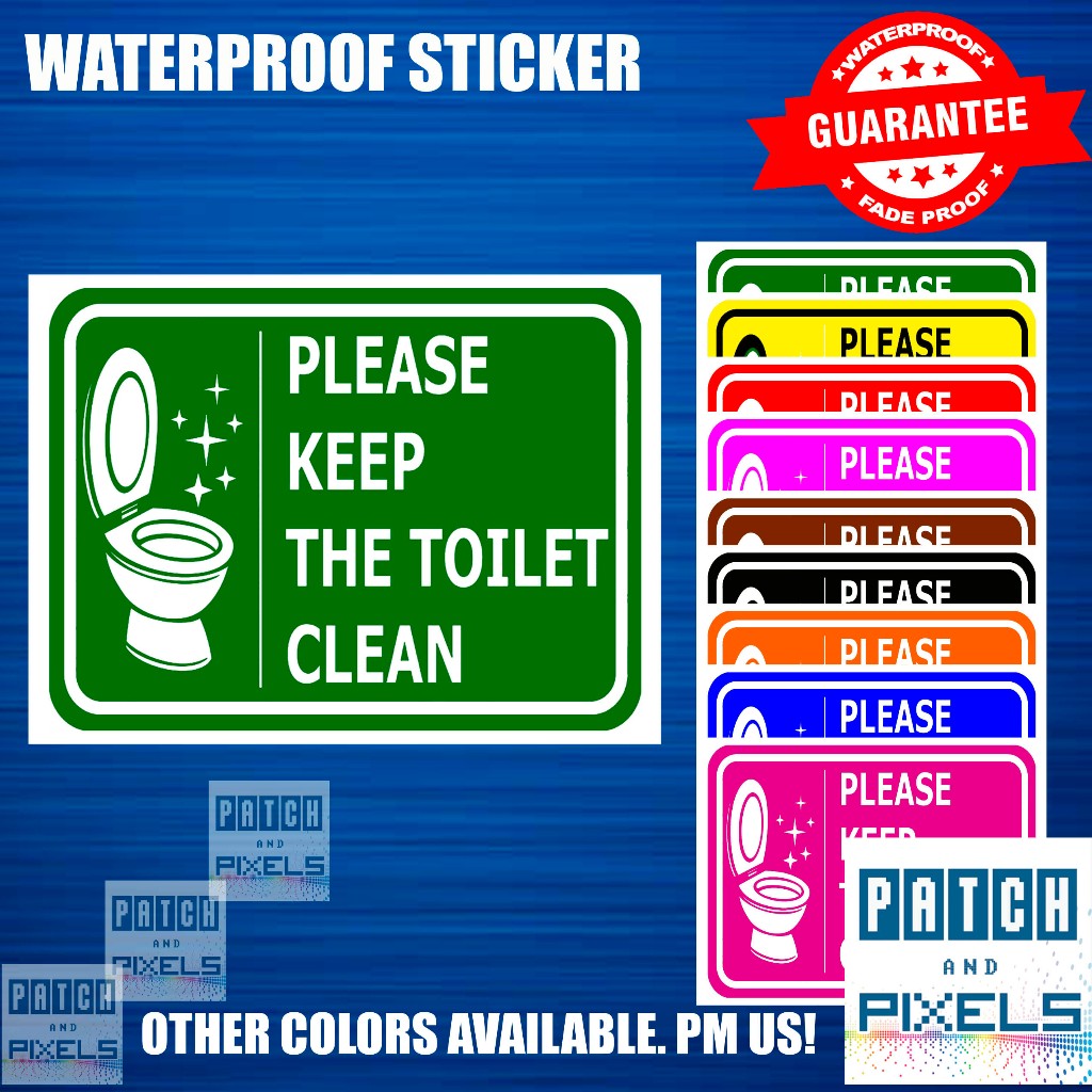 Patch and Pixels Keep The Toilet Clean Sign Laminated/PVC/Sticker/Metal ...