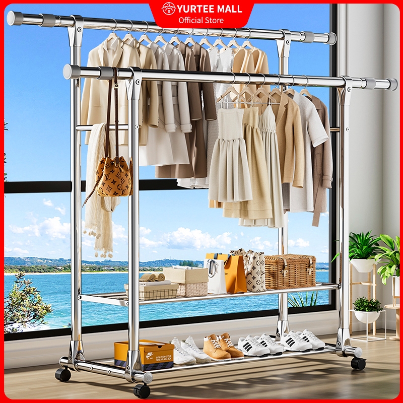 Foldable Sampayan Stainless Steel Clothes Rack Laundry Drying Stand ...