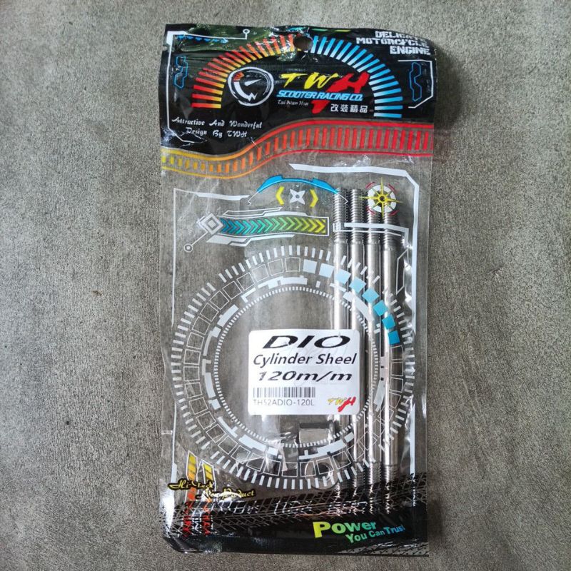 120mm TWH Stainless Steel Column Engine Stud 120 mm Honda Dio 1 2 3 Sym ...