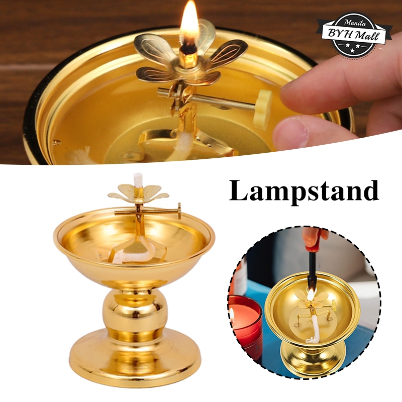 Dimmable Ghee Lamp Alloy Oil Lamp Base For Buddhism | Shopee Philippines