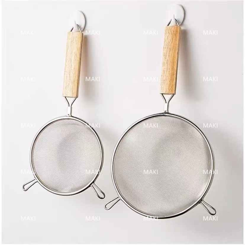 strainer set stainless oil colander for pasta fine mesh sieve sifter ...