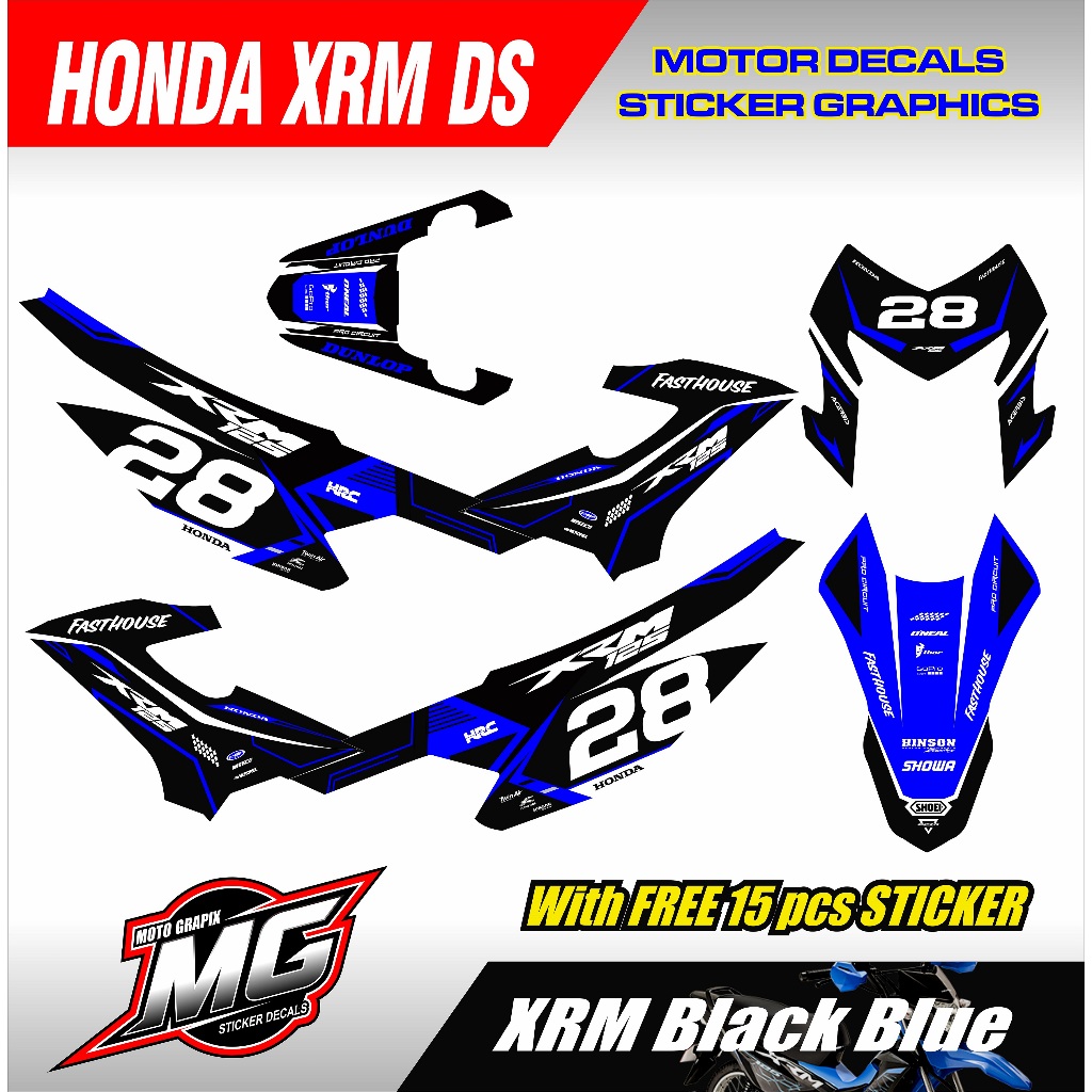 XRM 125 Fi DS Full Body Sticker Motor Decals HONDA | Shopee Philippines