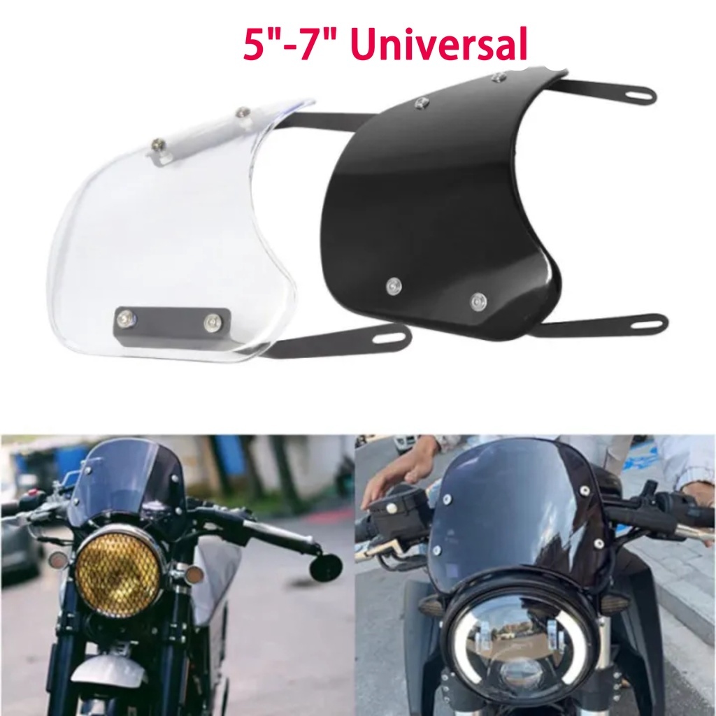 ER Motoclassics Headlight windshield visor for classic motorcycles ...