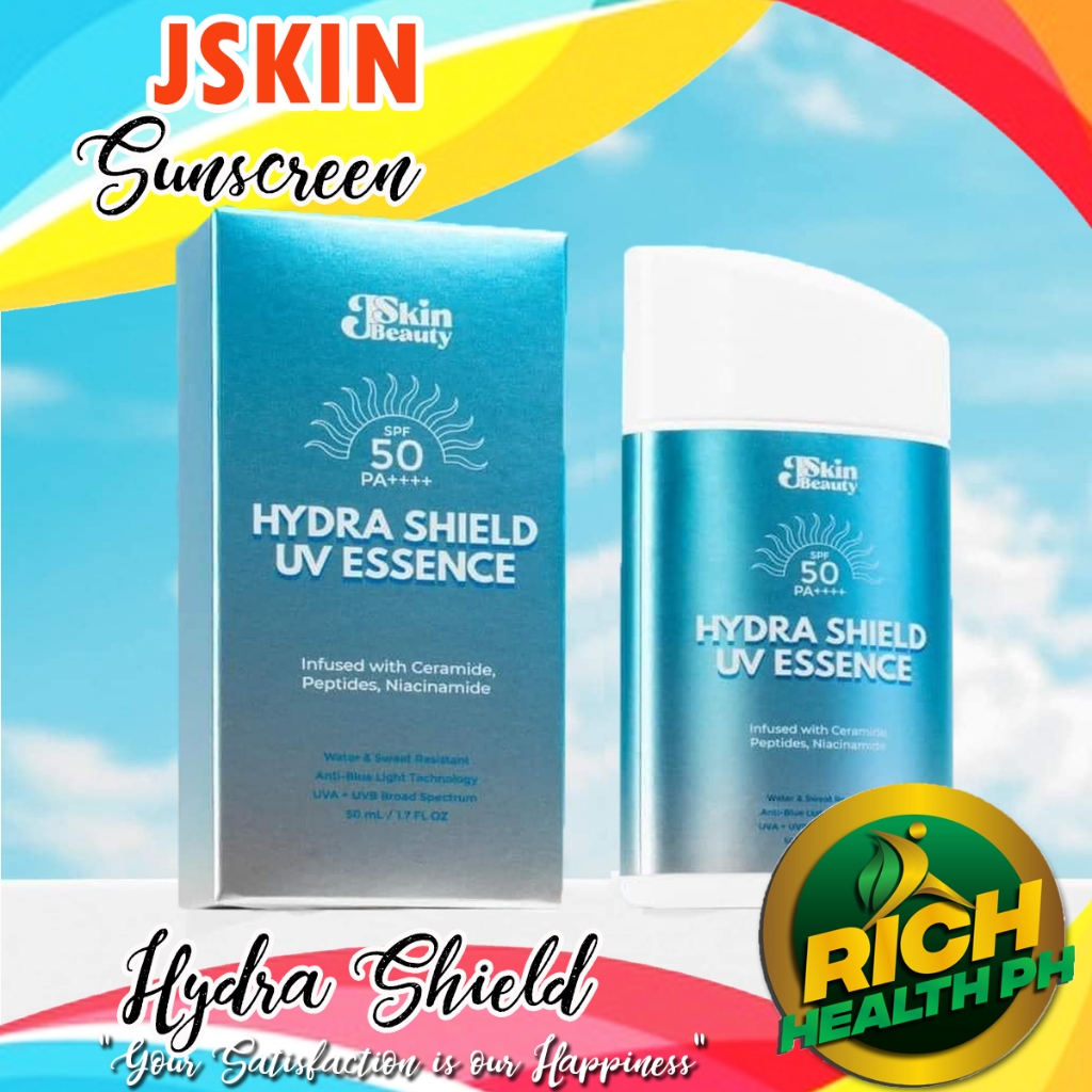 JSKIN HYDRA SHIELD UV ESSENCE SPF 50 PA++++ 50mL Infused with Ceramides ...