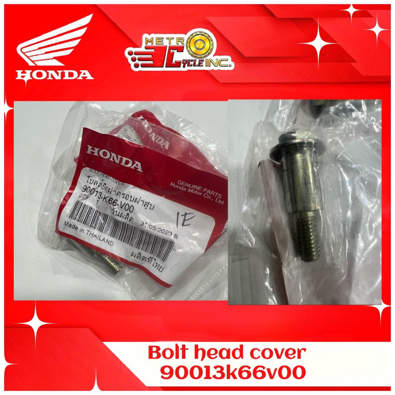 Honda Genuine Cylinder Head Cover Bolt 90013K66V00 for Click 125 v2 ...