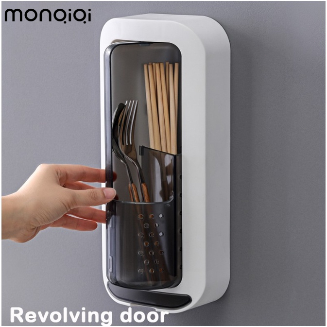 Rotating Utensils Spoon Fork Holder Organizer Storage Drainer Sticker ...