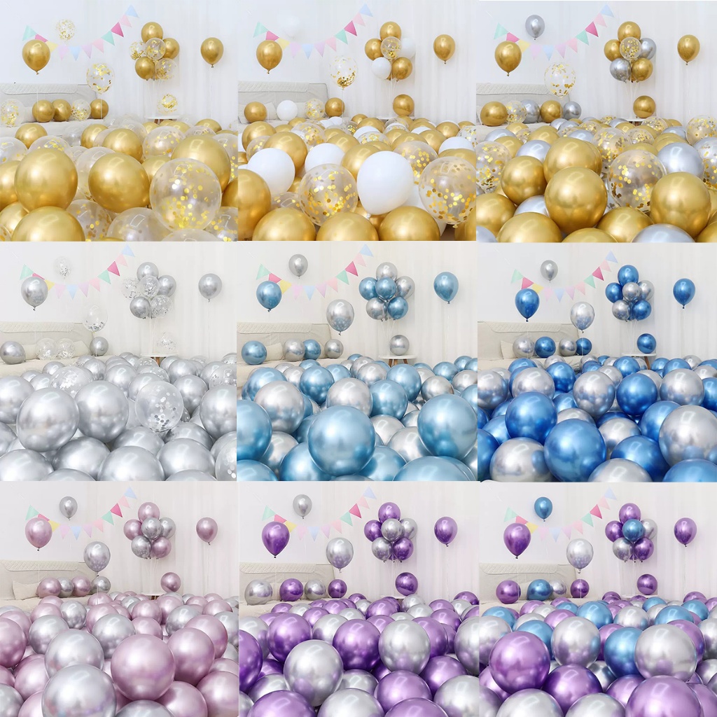 50PCS Balloons Set Sequin Baloon Birthday Background Wedding ...