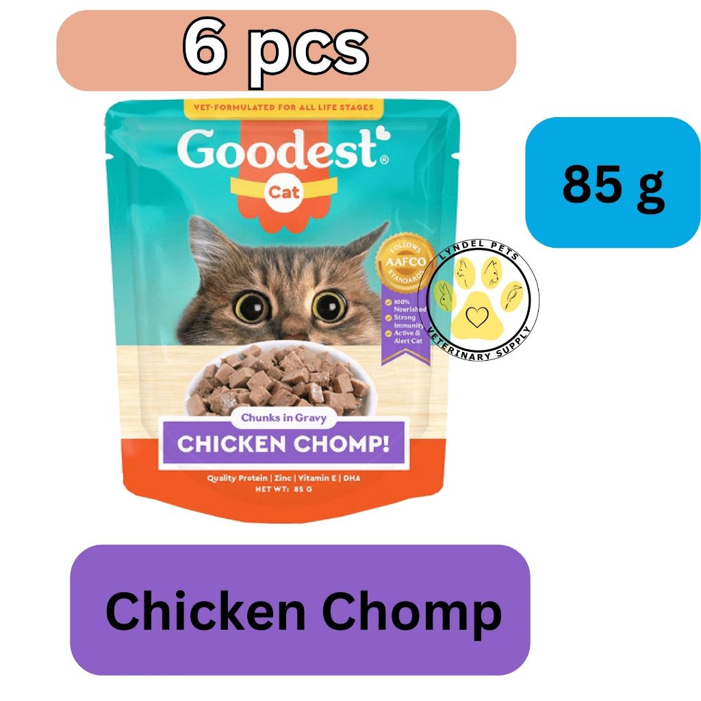 Goodest Cat Food (85 g) 6 pcs Sachet | Tender Tuna | Chicken Chomp ...