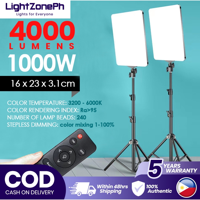 11 /19 inch LED Panel Video Light Square Diffuser Light with Stand ...